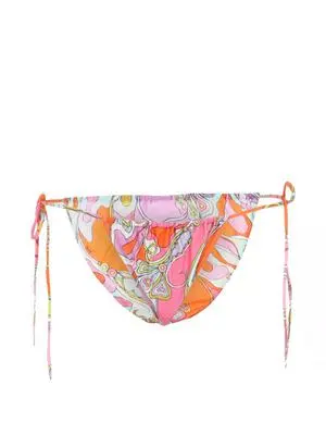 Emilio Pucci Abstract Print Side-tie Bikini Bottoms - Orange