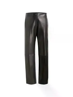 Khaite Mita Leather Trousers - Black