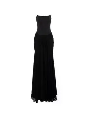V:PM ATELIER Ruched Strapless Dress