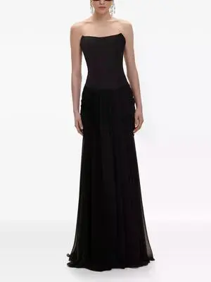 V:PM ATELIER Ruched Strapless Dress