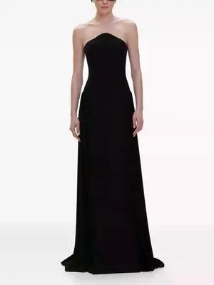 V:PM ATELIER Strapless Pleated Maxi Dress