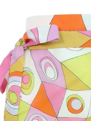 Emilio Pucci Geometric Print Wrap Maxi Skirt