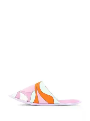 Emilio Pucci Abstract Print Slippers