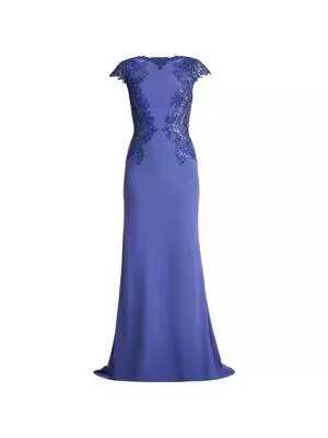 Tadashi Shoji Embroidered Maxi Dress - Purple
