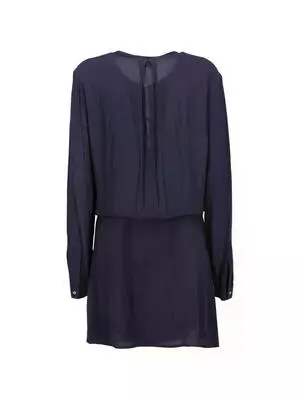 Diane Von Furstenberg Pleated Drawstring Mini Dress
