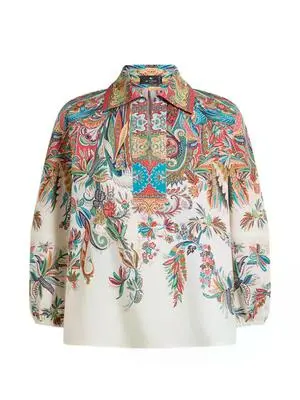 Etro Paisley Print Cotton Blouse