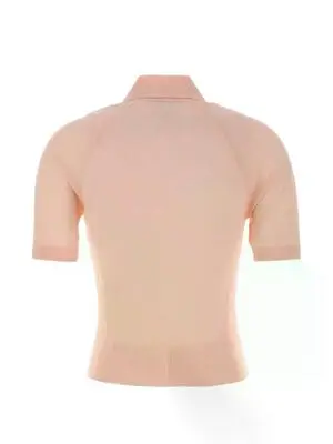 Givenchy Cropped Wool Knit Polo Shirt