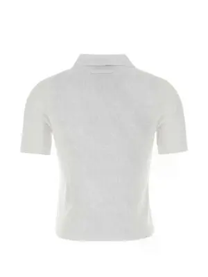 Tory Burch Perforated Knit Polo Shirt