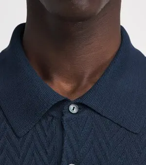 Eton Chevron-jacquard Polo Sweater