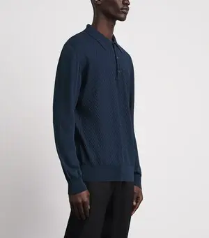 Eton Chevron-jacquard Polo Sweater