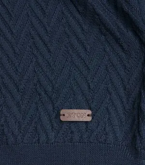 Eton Chevron-jacquard Polo Sweater
