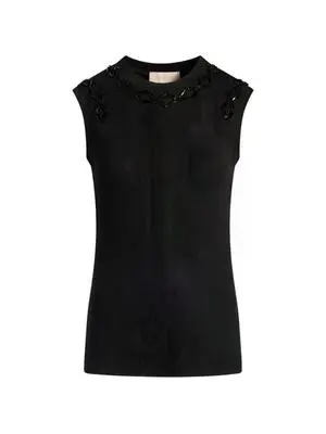 CIRCUS HOTEL Sequin-embellished Ribbed Top