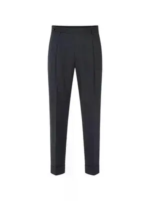 PT TORINO Pleated Turn-up Trousers - Grey