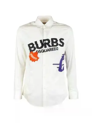 Dsquared2 Graphic-print Cotton Shirt - White