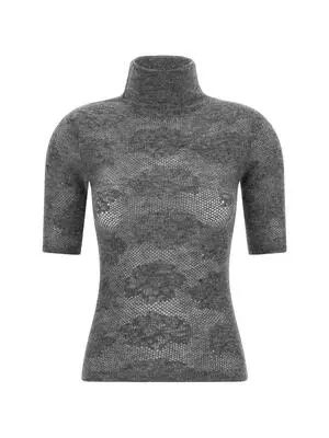 Brunello Cucinelli Openwork Short-sleeve Sweater