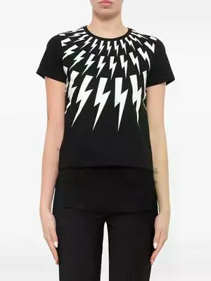 Neil Barrett Lightning Bolt T-shirt - Black