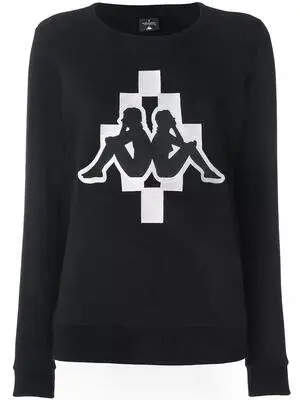 COUNTY OF MILAN Marcelo Burlon X Kappa Embroidered Logo Sweatshirt - Black