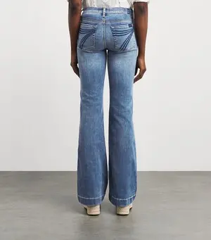 7 For All Mankind Dojo Slim Illusion Flared Jeans - Blue