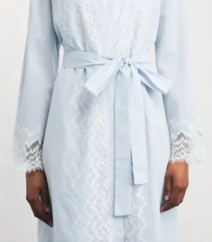 BOCAN Cotton Lace-trim Yasmine Robe
