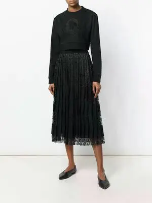 Moncler Sheer Logo Patch Sweatshirt