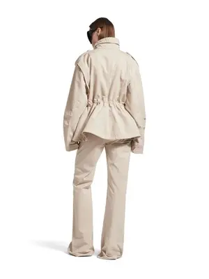 Balenciaga Light Hourglass Parka - Beige