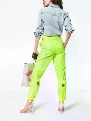 Off-White High Waist Double Layer Track Pants - Yellow
