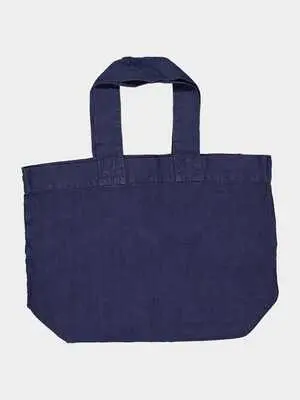 CHARVET ÉDITIONS Navy Linen Escapade Bag - Blue
