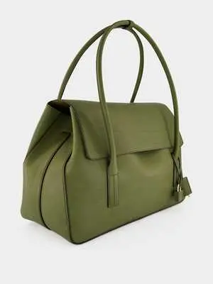 TOM FORD Natural Calfskin Leather Shoulder Bag - Green