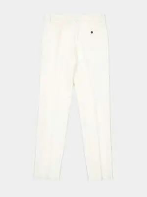 FERRAGAMO Tailored Cotton Cashmere Twill Trousers