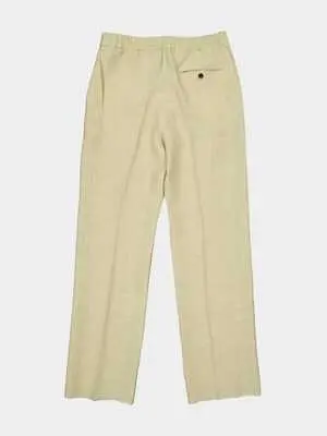 FERRAGAMO Stone Linen Tailored Jogger Pants - Beige