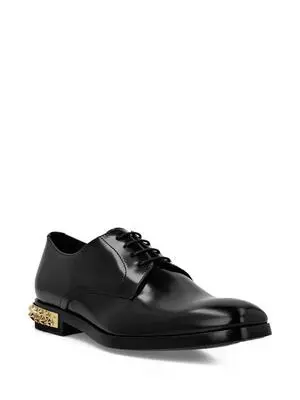 Philipp Plein Star Stud-embellished Leather Derby Shoes