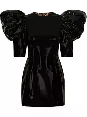 Dolce & Gabbana Puff-sleeve Mini Dress - Black