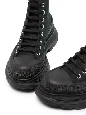 Alexander McQueen Tread Slick Lace-up Boots - Black