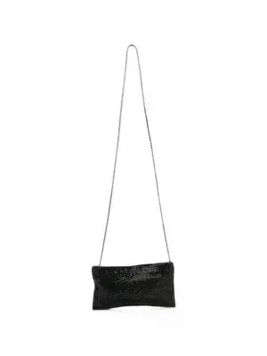 Benedetta Bruzziches Crystal-embellished Mesh Clutch - Black
