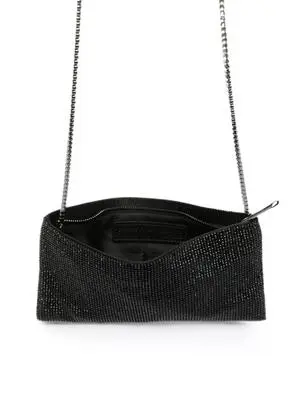 Benedetta Bruzziches Crystal-embellished Mesh Clutch - Black