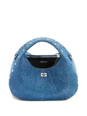 GANNI Stud-embellished Denim Tote Bag