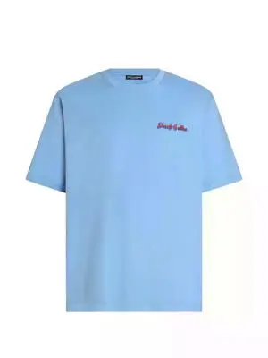 Dolce & Gabbana Logo Cotton T-shirt - Blue