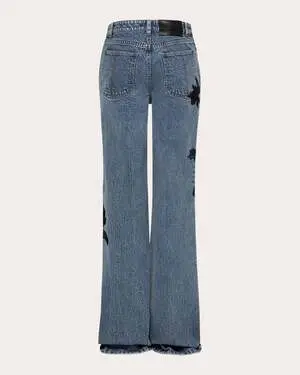 Hellessy Zion Embroidered Lace Straight-leg Jeans