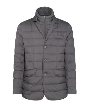 Herno Layered Effect Quilted Coat