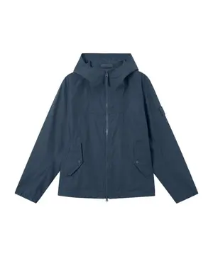 Stone Island Logo Patch Zip-up Jacket - Slate Blue