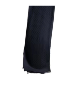 Gucci Gg Wool Silk Jacquard Stole - Blue