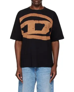 DIESEL® Oval D Logo Bleached Crewneck T-shirt