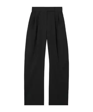 Attico Creased Casual Pants - Black