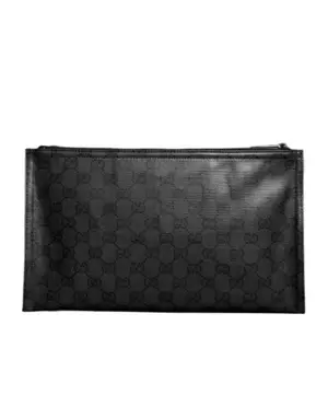 Gucci Gg Monogram Pouch - Black