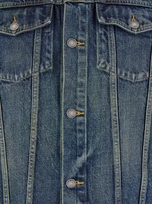 Saint Laurent Buttoned Long-sleeved Denim Jacket