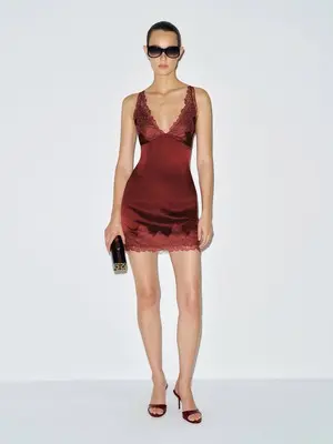 REFORMATION Cailen Silk Dress - Pink