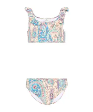 Etro Ruffled Paisley Print Swimwear Set