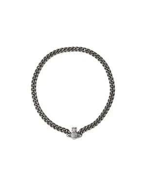 VIVIENNE WESTWOOD Embellished Orb Pendant Choker Necklace - Silver