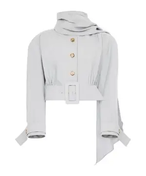 Chloé Belted Jacket With Detachable Scarf