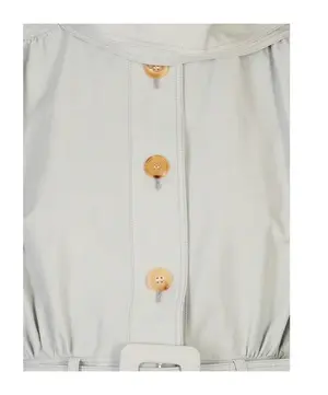 Chloé Cropped Jacket With Detachable Scarf And Belt - Storm Ash